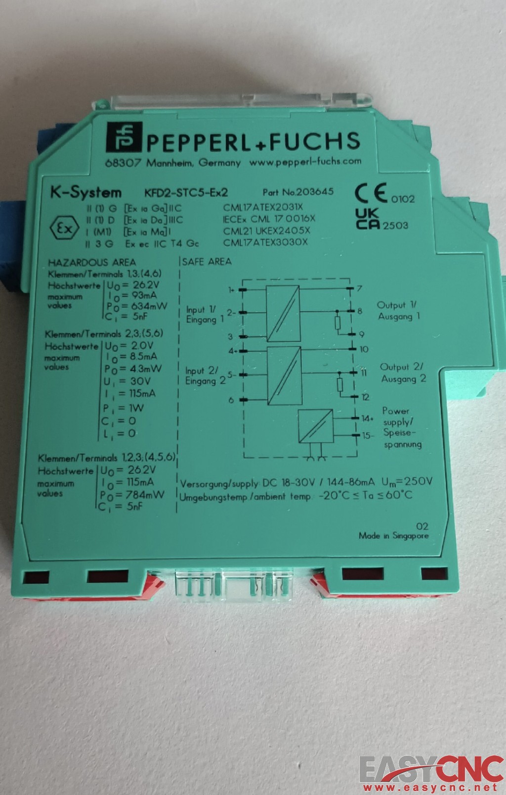EASYCNC ONLINE SHOPPING 203645 KFD2-STC5-EX2 Pepperl + Fuchs safety ...