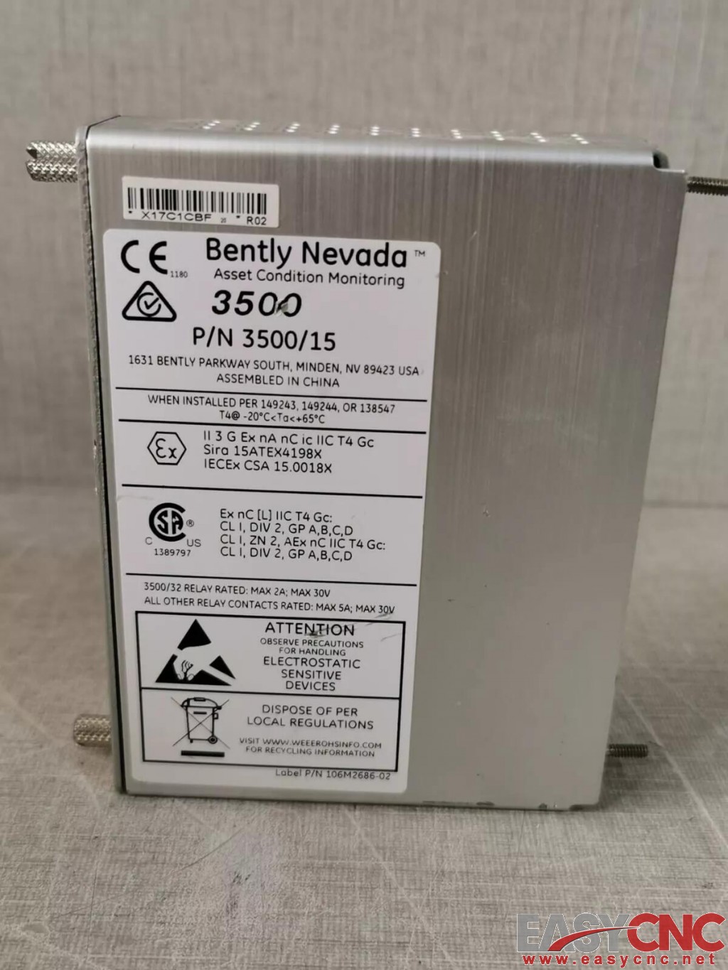 EASYCNC ONLINE SHOPPING 3500/15 Bently Nevada LOW VOLTAGE AC PIM MODULE ...