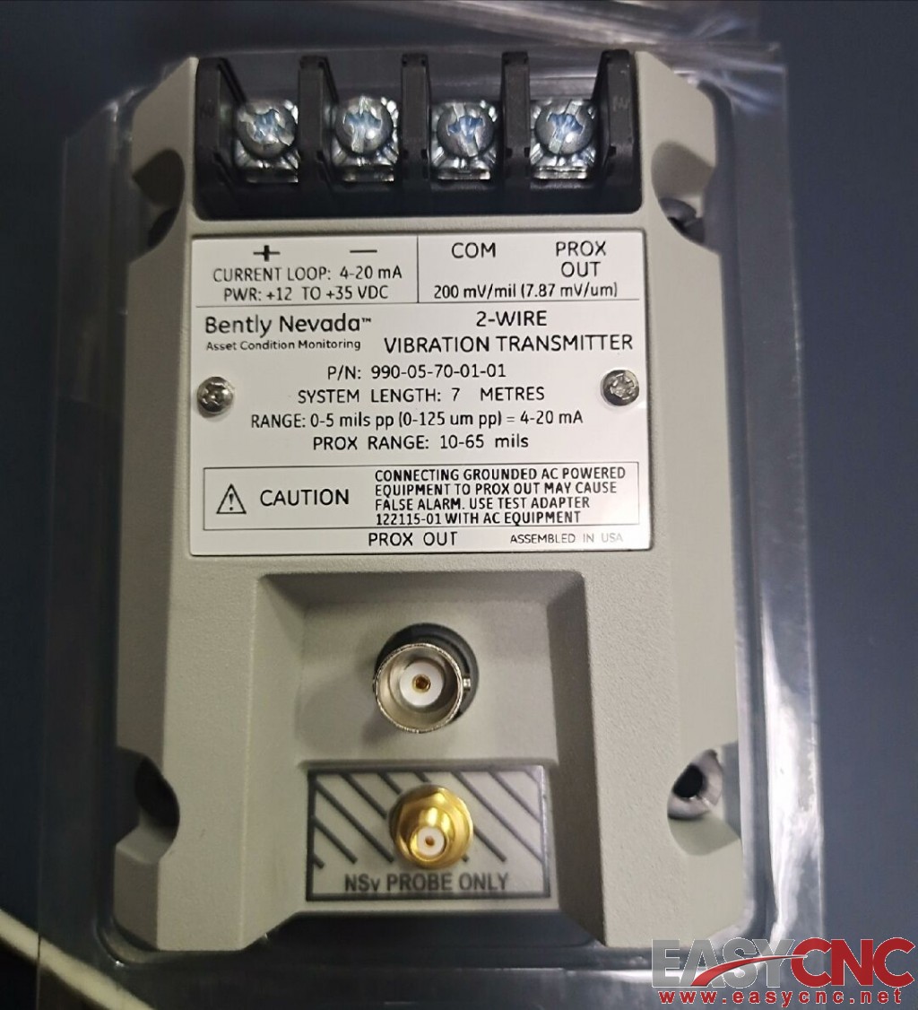 EASYCNC ONLINE SHOPPING 990-05-70-01-01 Bently Nevada 2 Wire Vibration Transmitter New