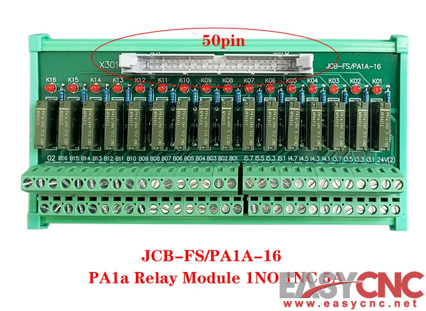 EASYCNC ONLINE SHOPPING JCB-FS PA1A-16 50pin 16 Channel Relay Module IO Communication Board 1NO ...